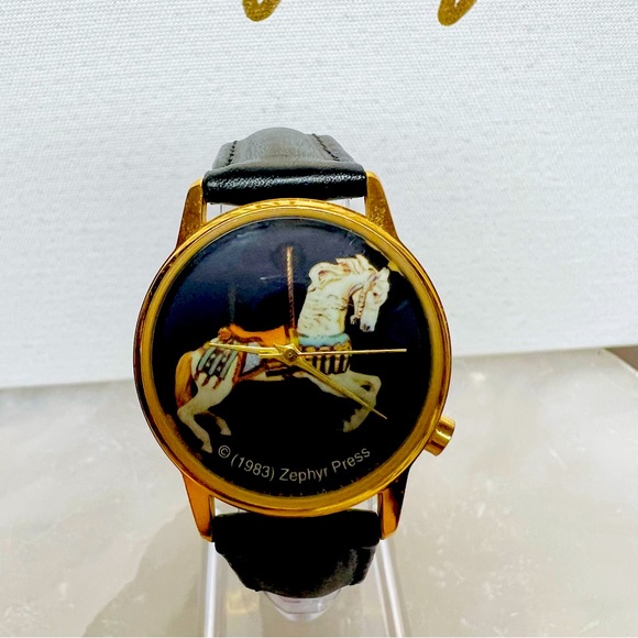 Zephyr | Accessories | Leather Carousel Watch | Poshmark